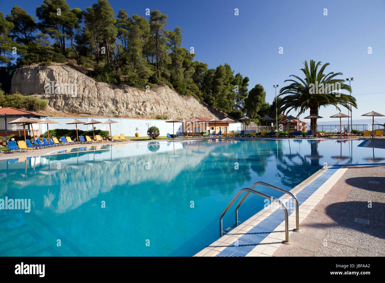 Small swimming pool in hotels Stock Photo - Alamy