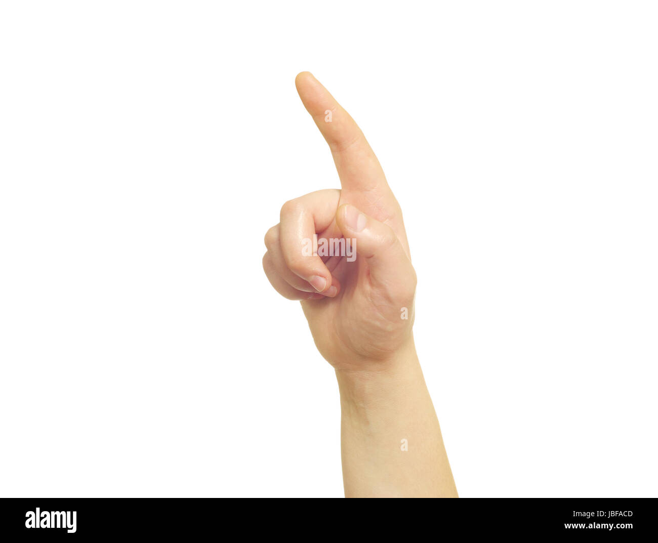 hand touching screen isolated on a white Stock Photo - Alamy