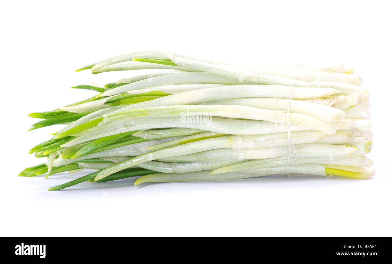 ramson bunch vegetable isolated on white background Stock Photo - Alamy