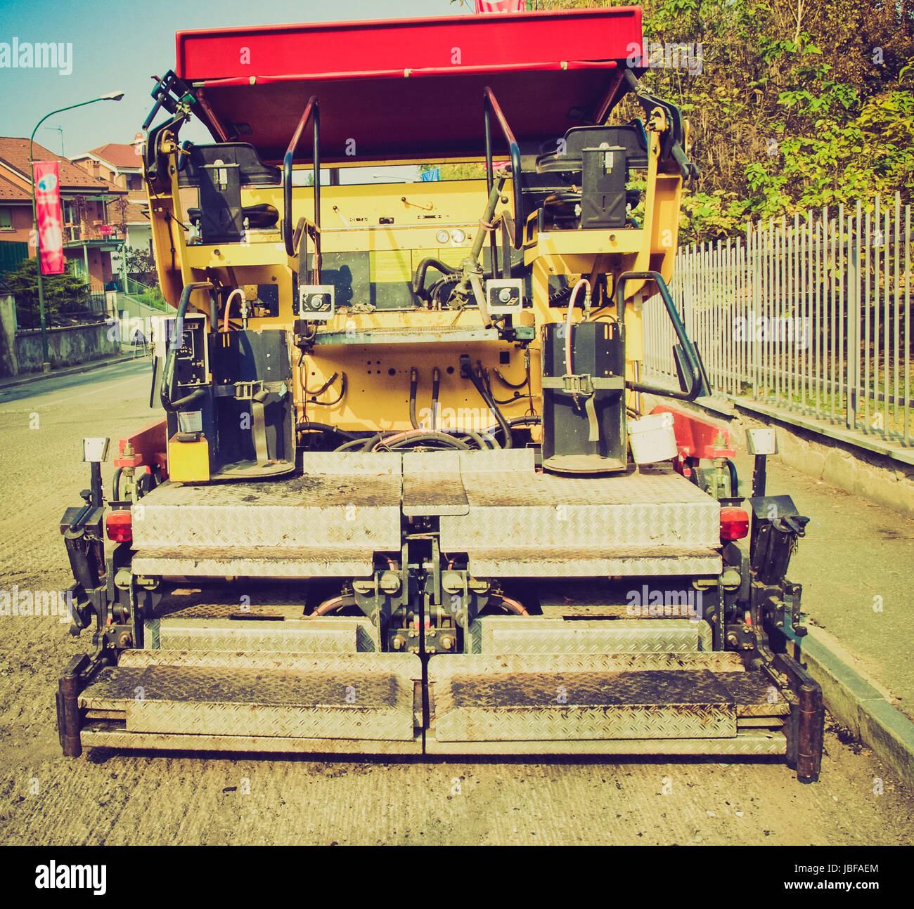 Vintage retro looking road works hi-res stock photography and images ...