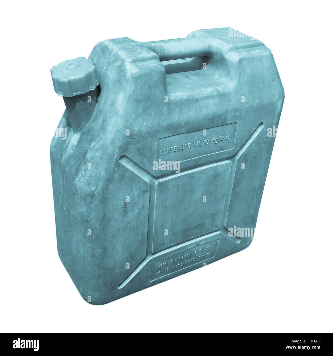 Fuel tank picture - cool cyanotype Stock Photo - Alamy