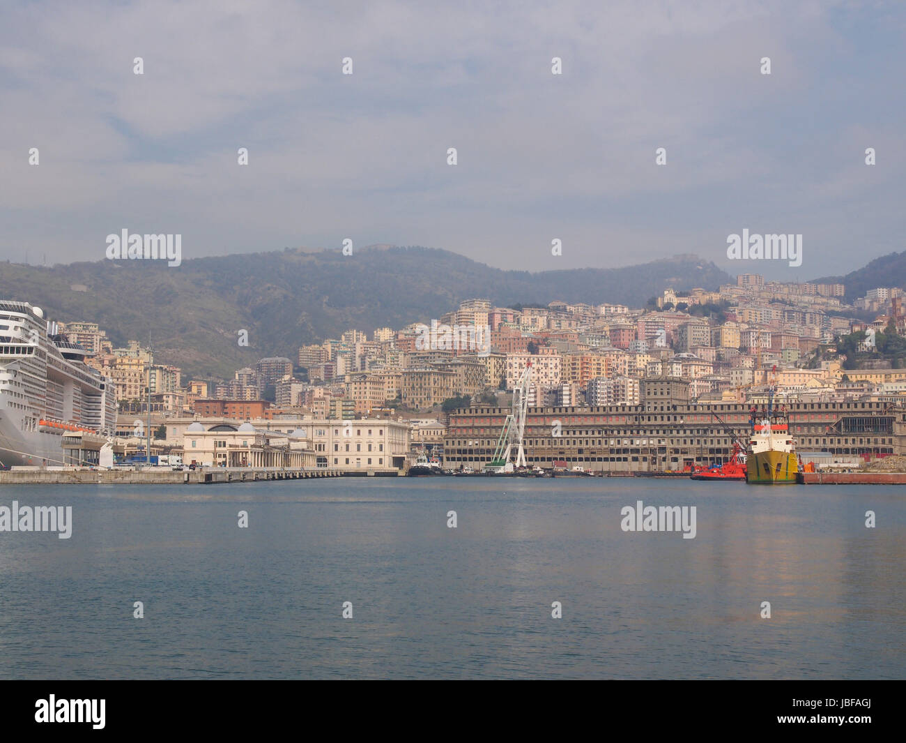 View of the city of Genoa from the sea Stock Photo - Alamy
