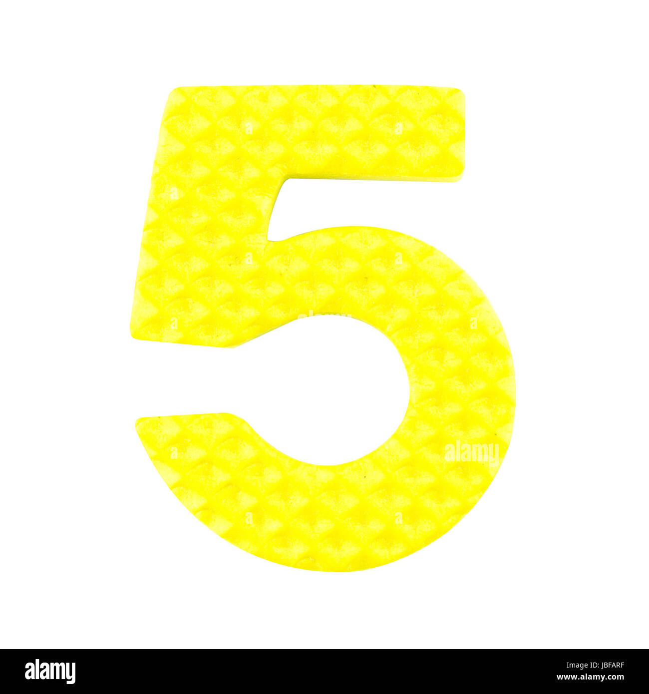 Number five, Alphabet isolated on white background , with clipping path ...