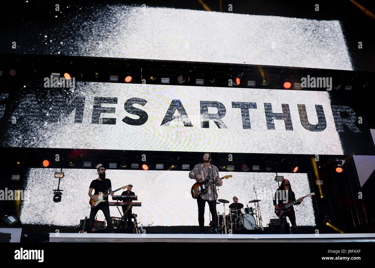 James arthur on stage capital fms summertime ball hi-res stock ...