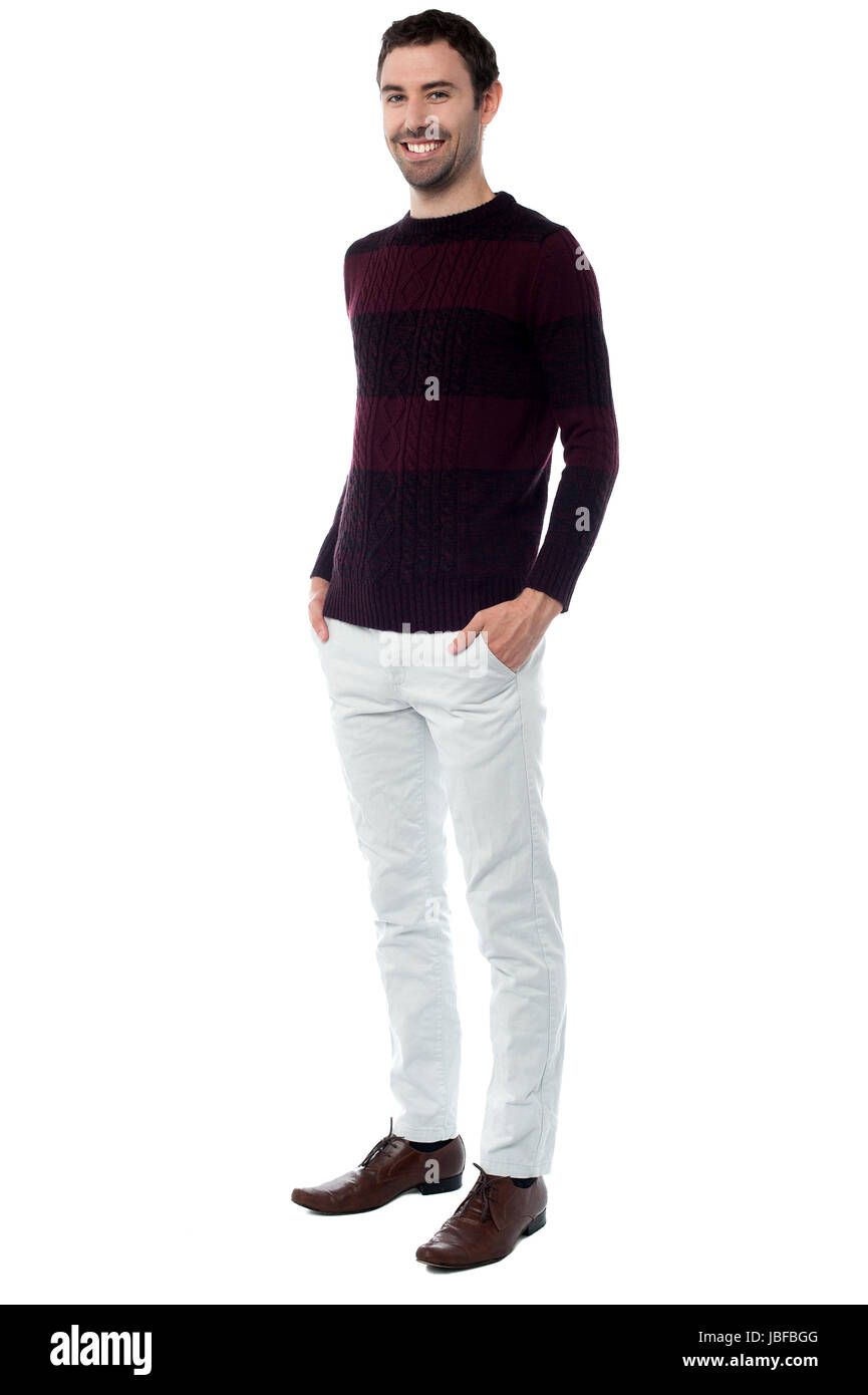 Trendy young smart smiling guy Stock Photo - Alamy