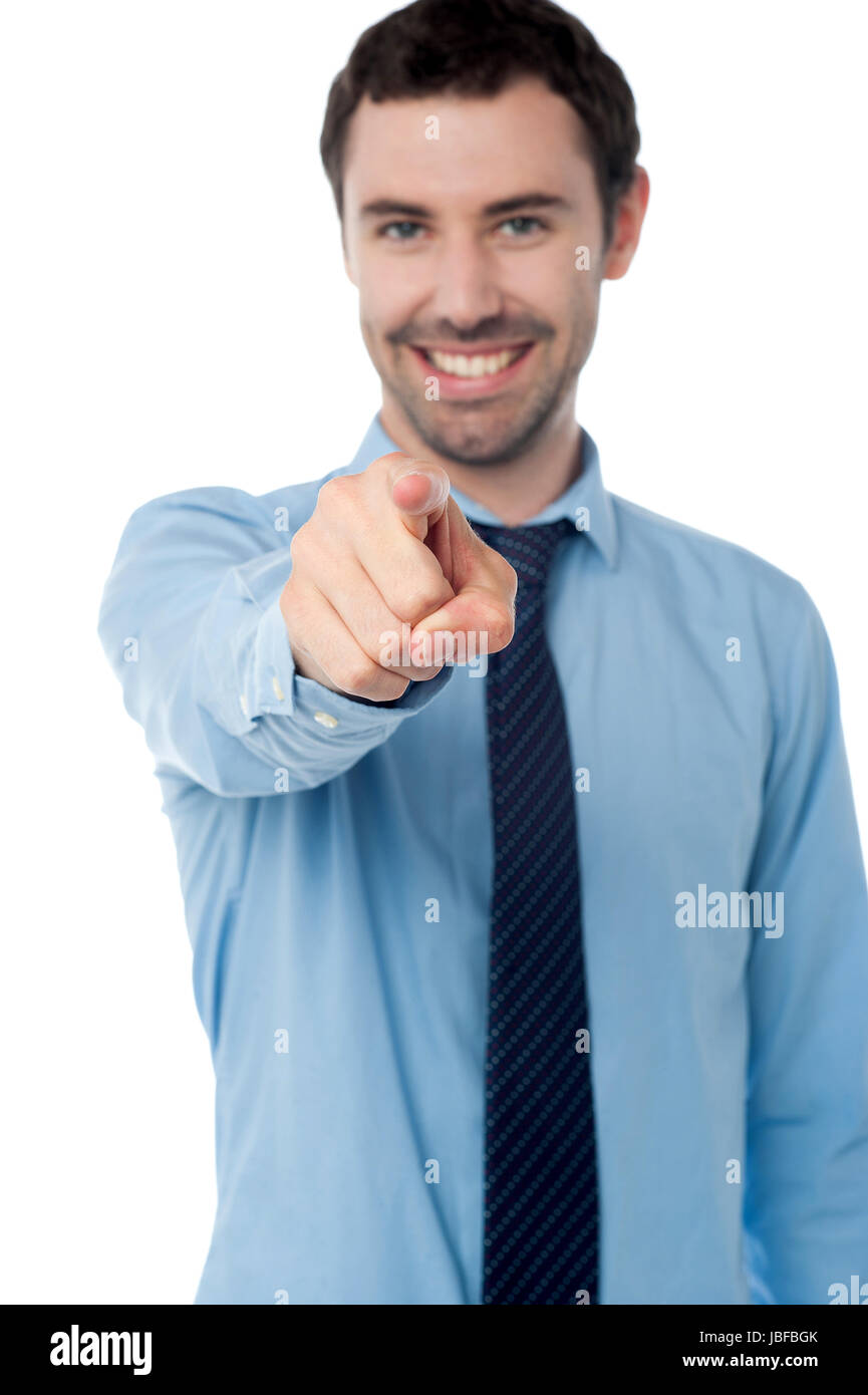 Young businessman pointing you out Stock Photo - Alamy