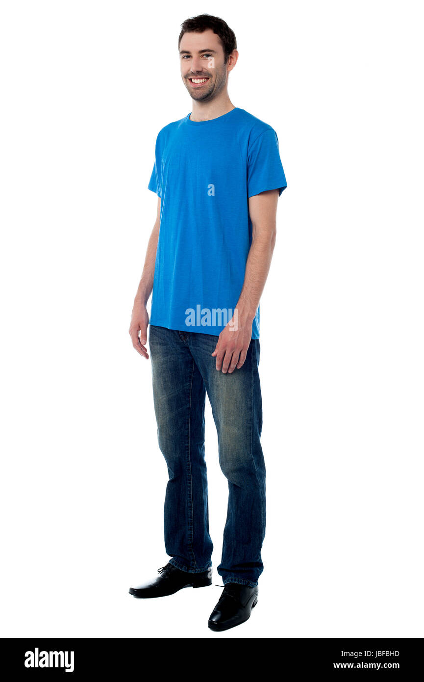 Full length portrait of casual male model Stock Photo - Alamy