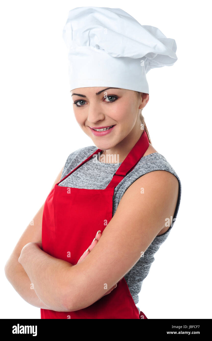 Female chef posing with confidence Stock Photo - Alamy