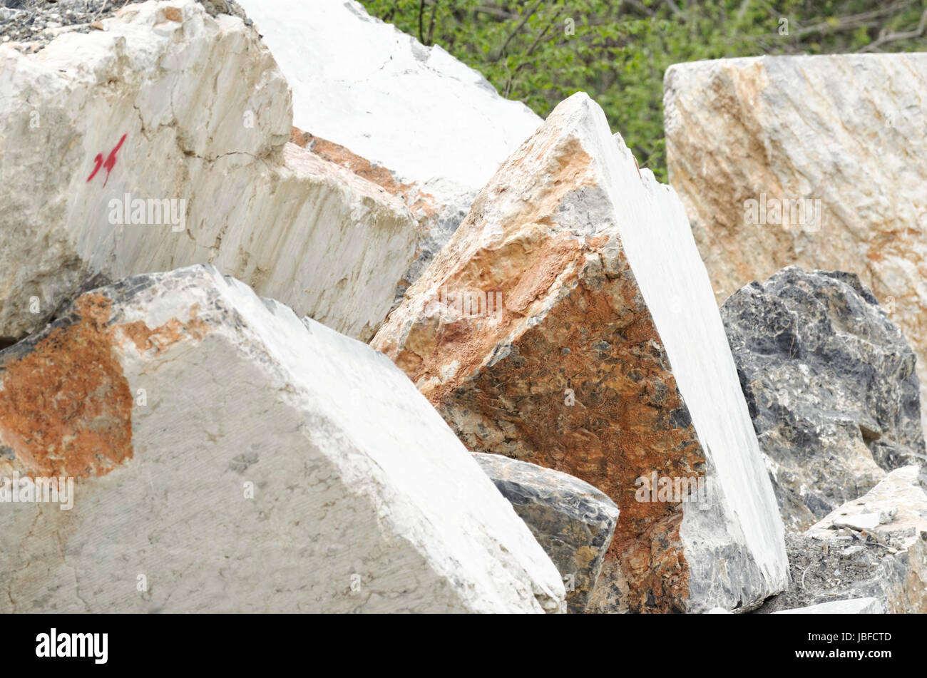 block of marble in a factory in la spezia Stock Photo - Alamy