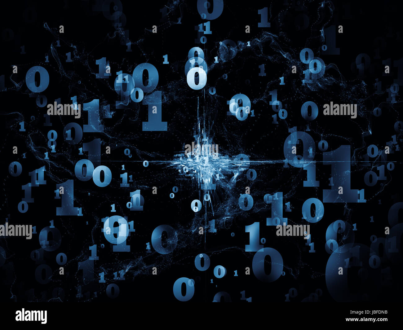 Number in Space series. Creative arrangement of numbers, fractal ...