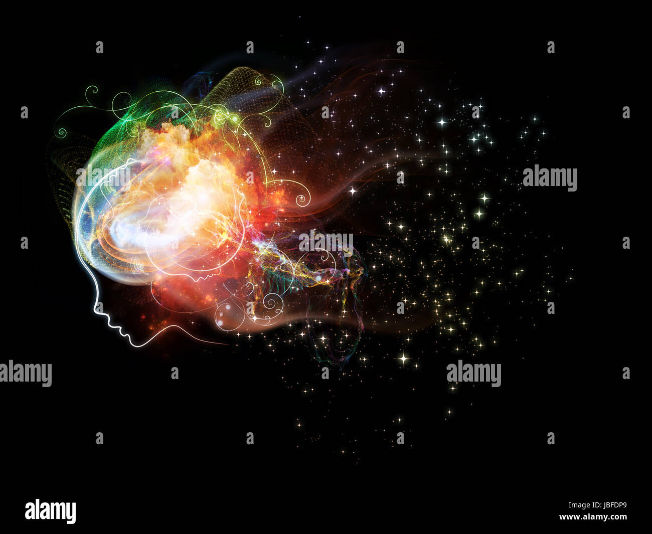 Light Soul series. Design made of child line profile and lights on the ...