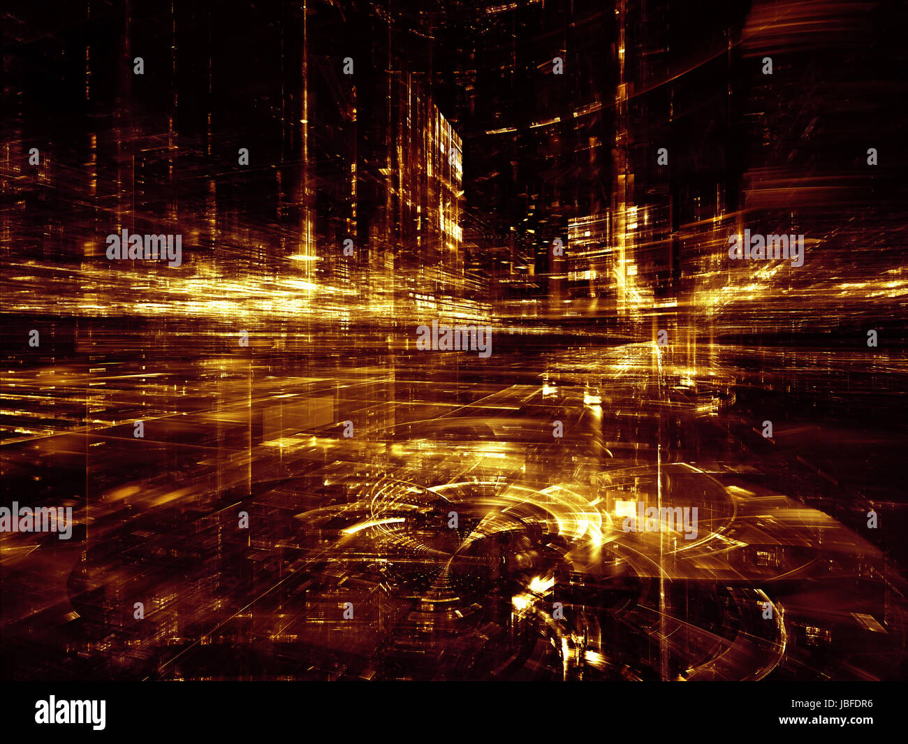 City Lights series. Interplay of technological fractal textures on the ...
