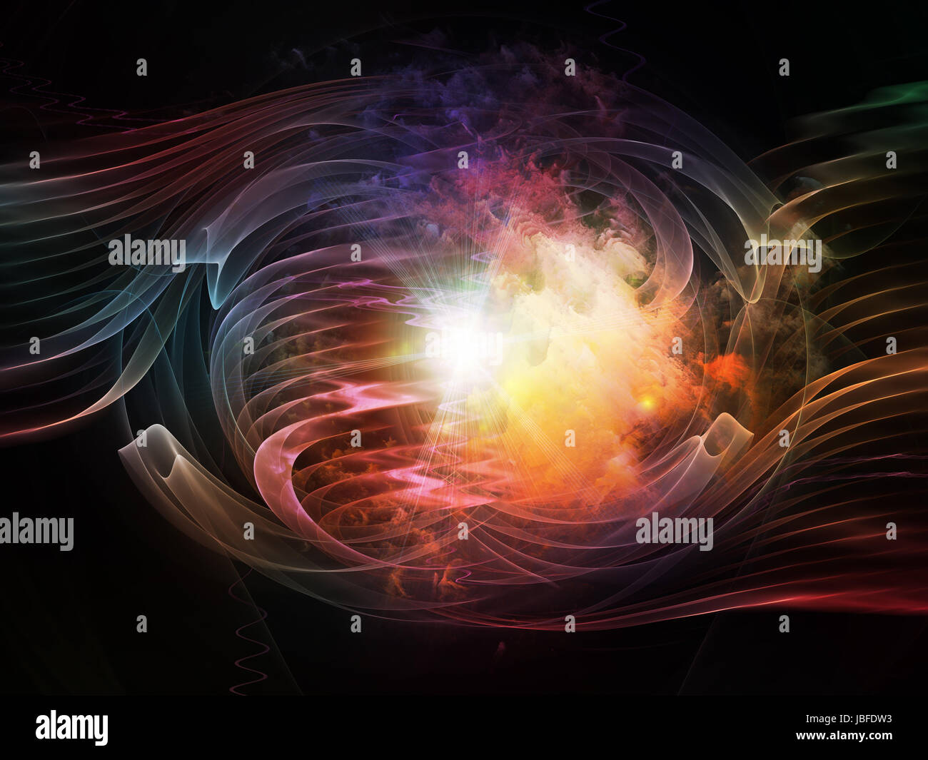 Space Vortex series. Composition of translucent vortex, fractal ...