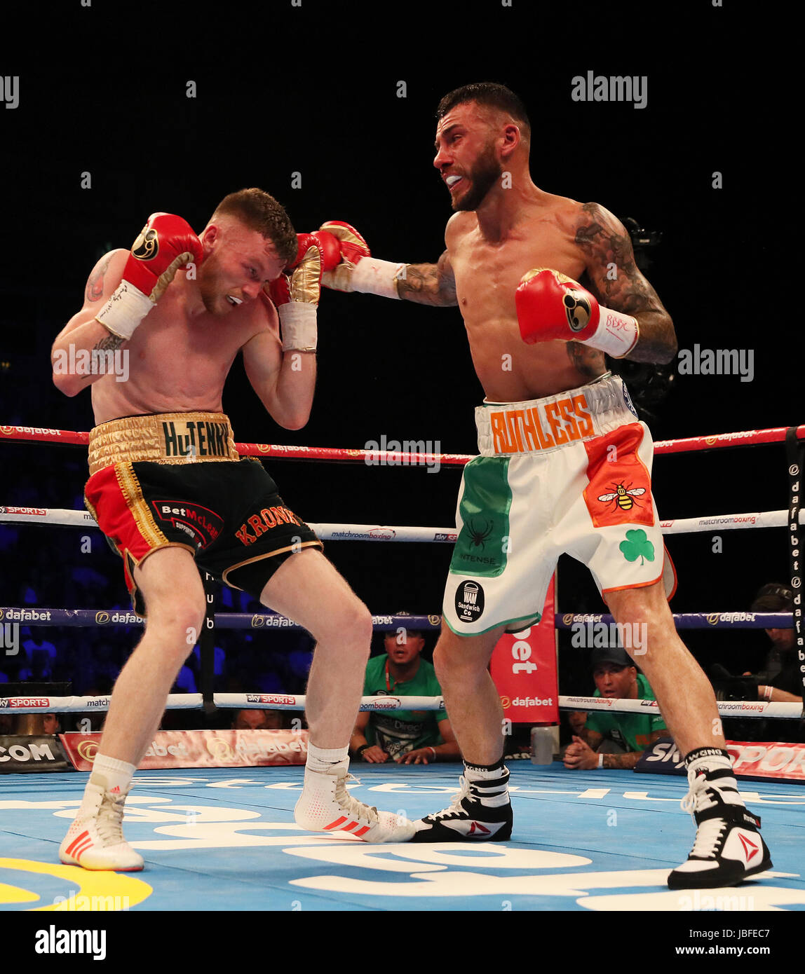 James Tennyson (left) and Ryan Doyle during their WBA International ...
