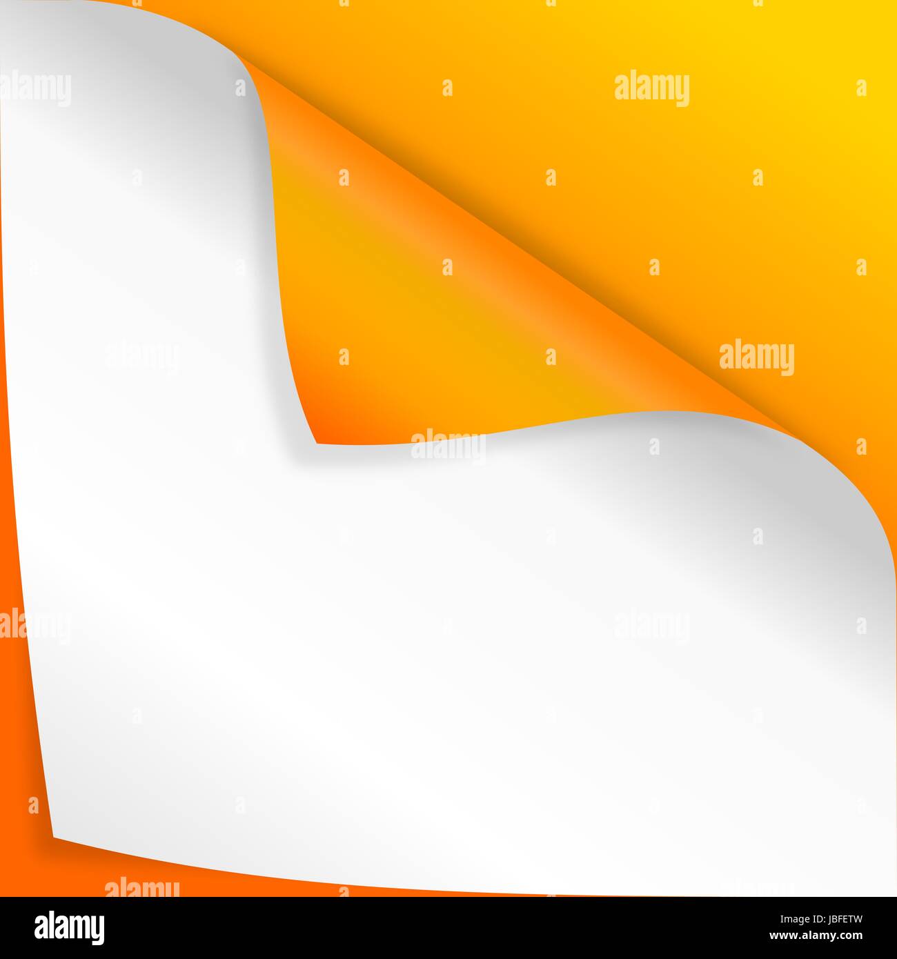 Yellow paper with two curved horns - illustration Stock Photo - Alamy
