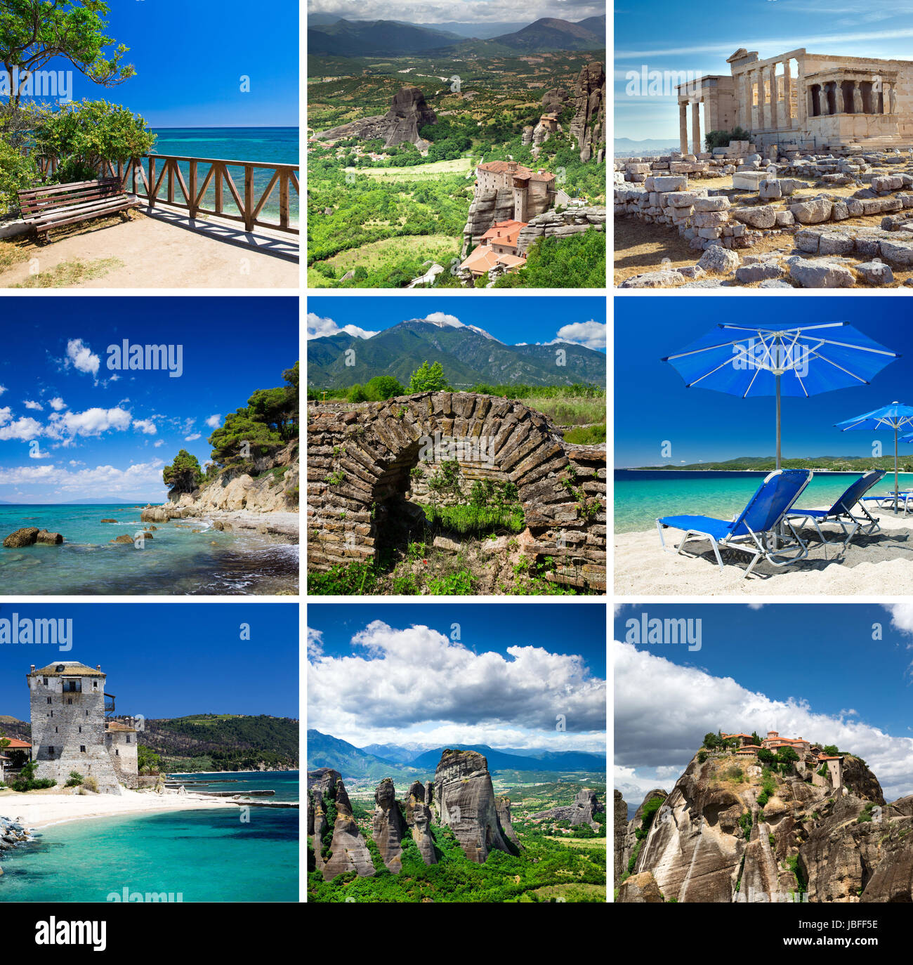 Collage of Greece travel images Stock Photo - Alamy