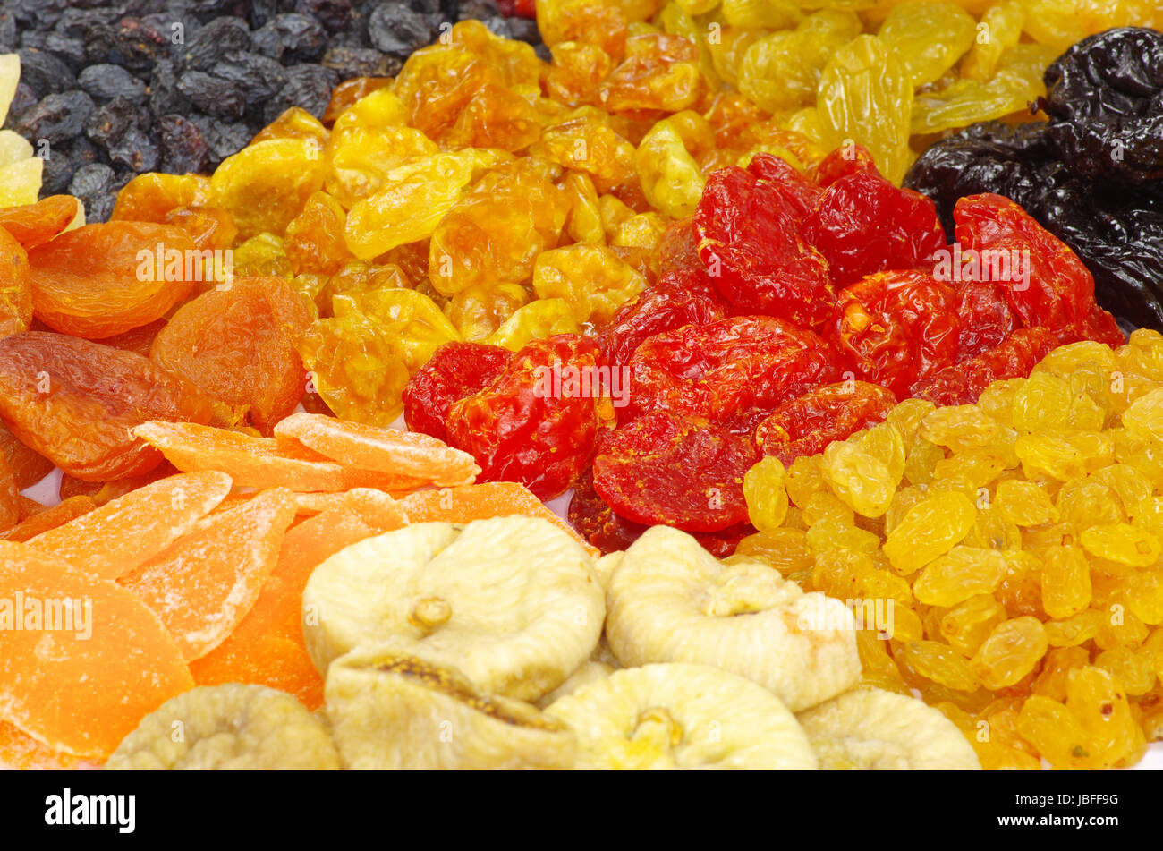 assortment dried fruits close up Stock Photo - Alamy