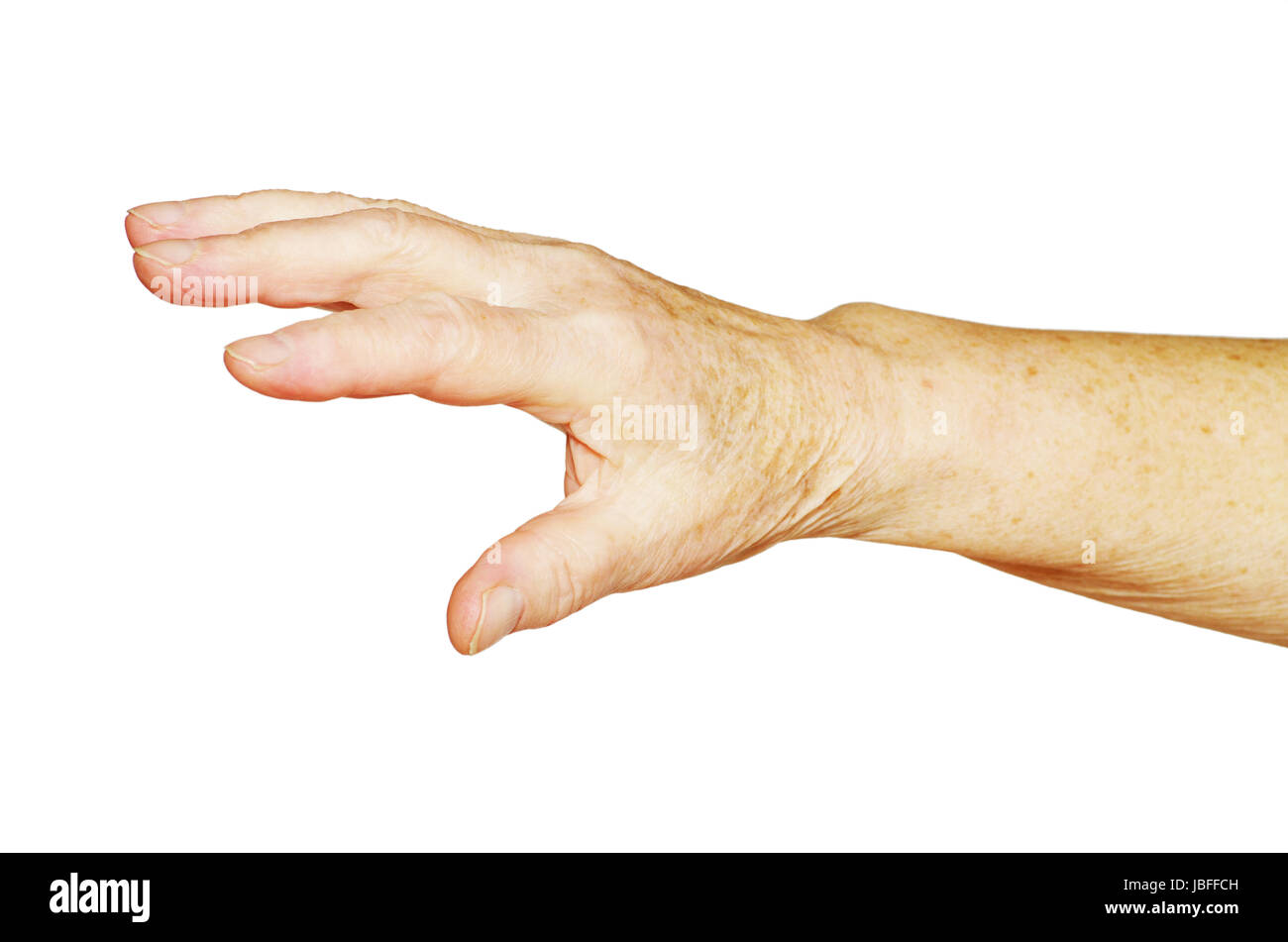 extended hand for help on a white background Stock Photo - Alamy