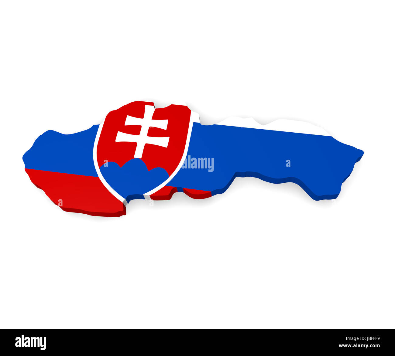 3d map of Slovakia Stock Photo - Alamy