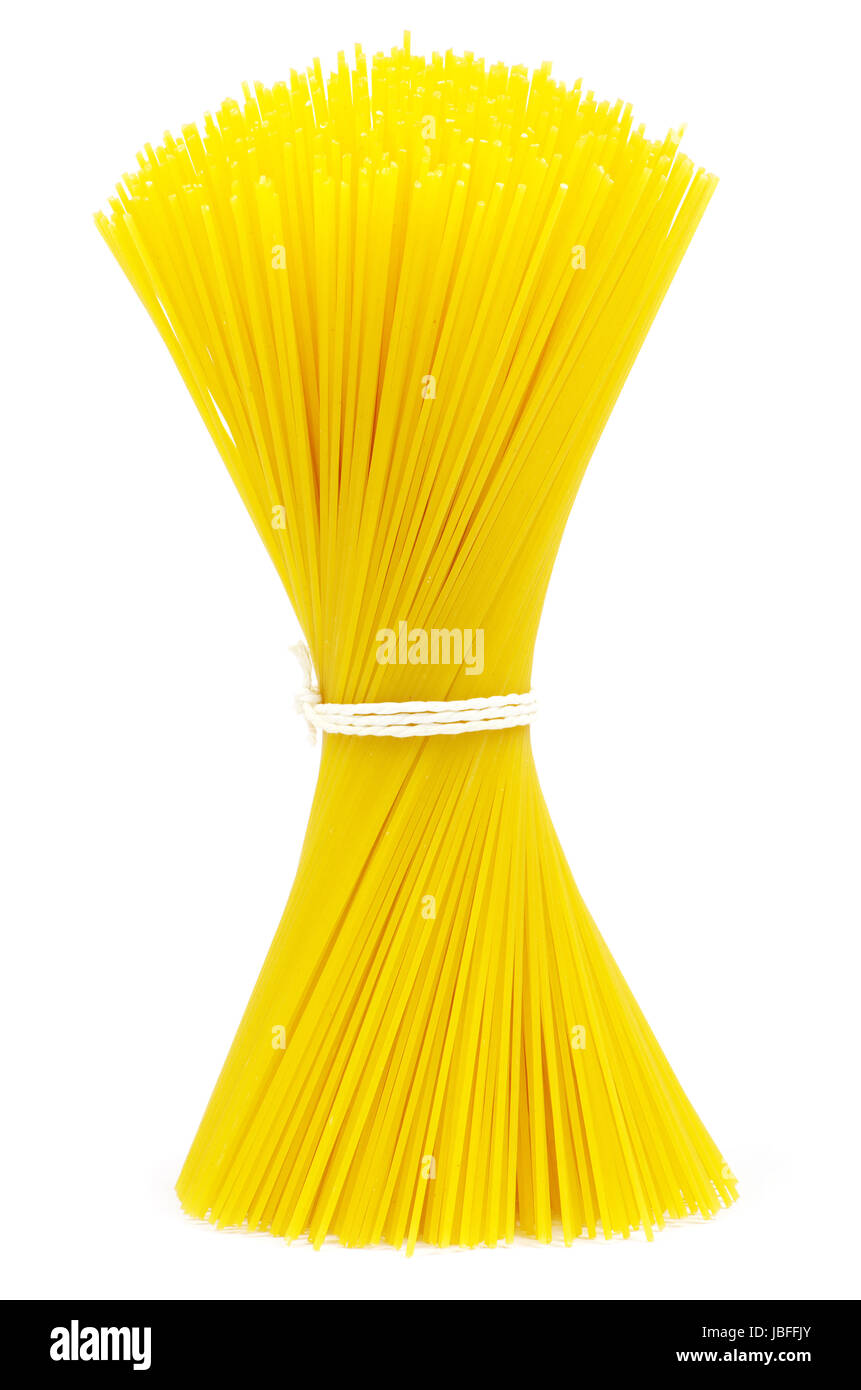 Bunch of spaghetti isolated on white background Stock Photo - Alamy