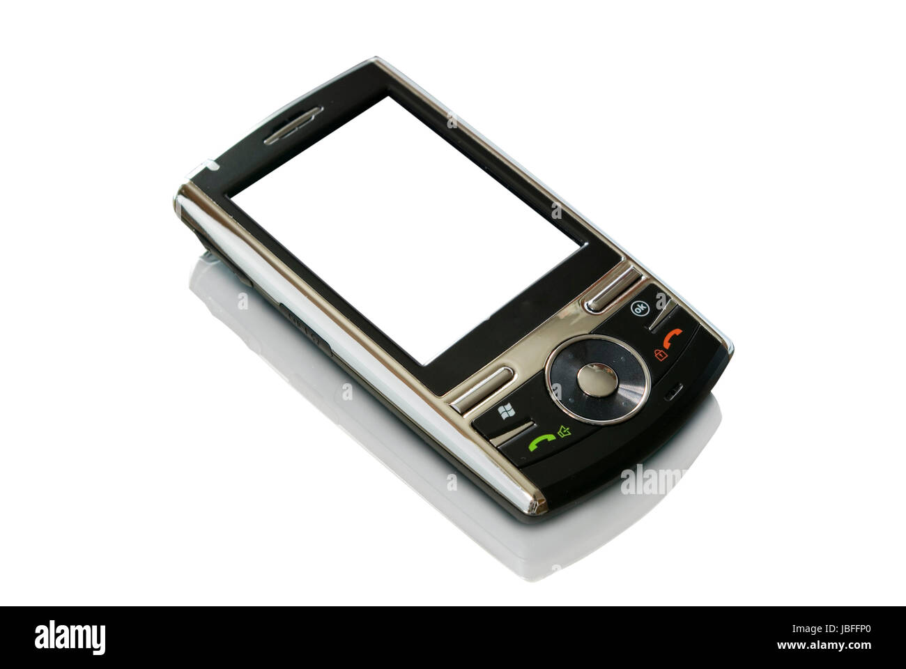 Modern communicator isolated over white Stock Photo - Alamy