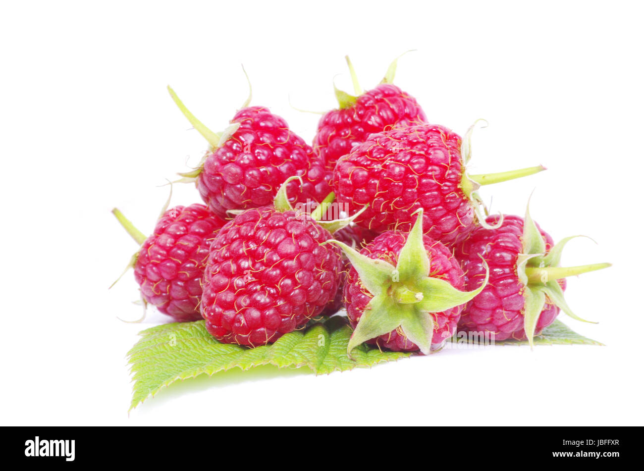 fresh raspberry closeup isolated on white background Stock Photo - Alamy