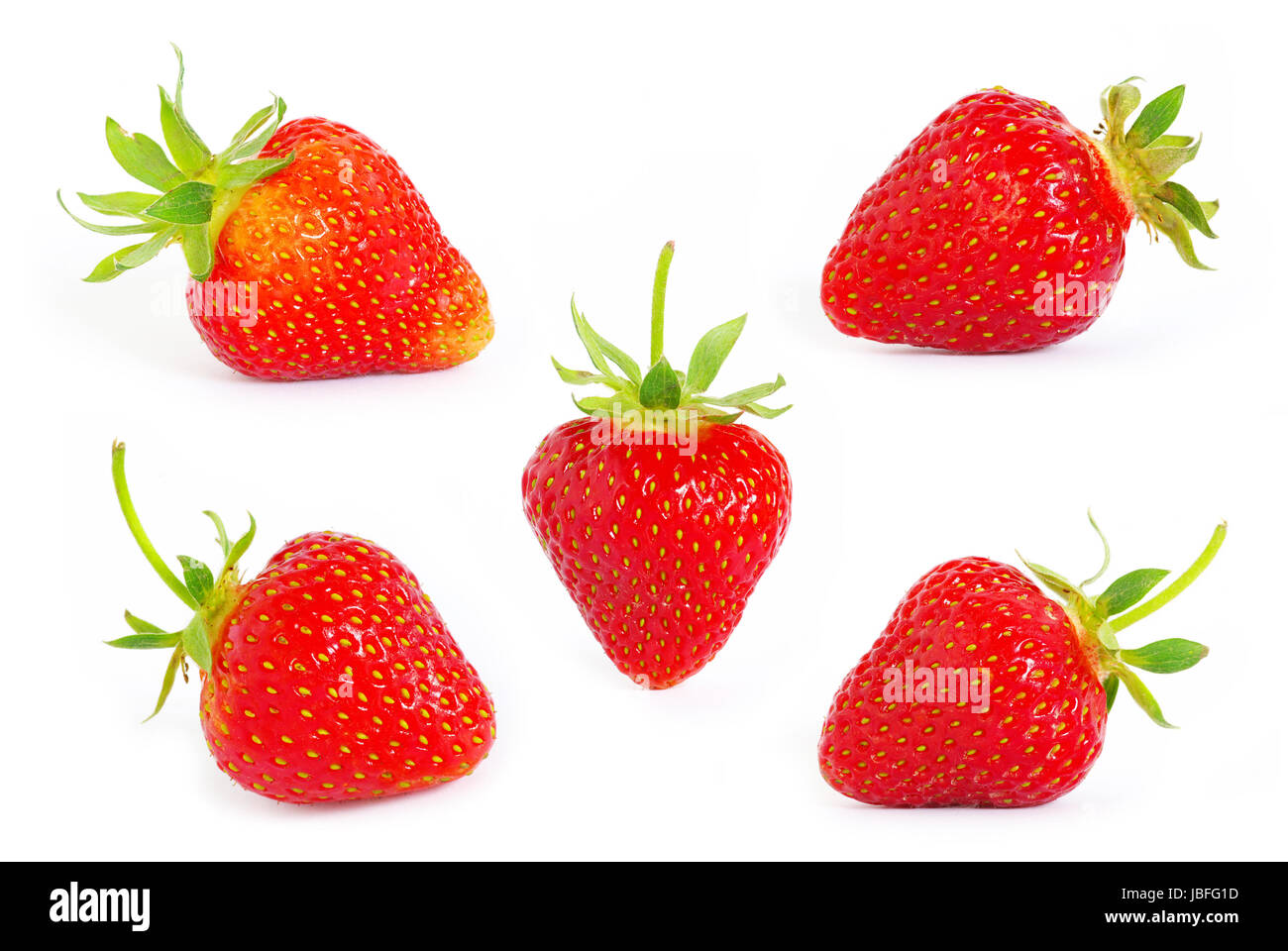 The strawberry isolated over white Stock Photo - Alamy