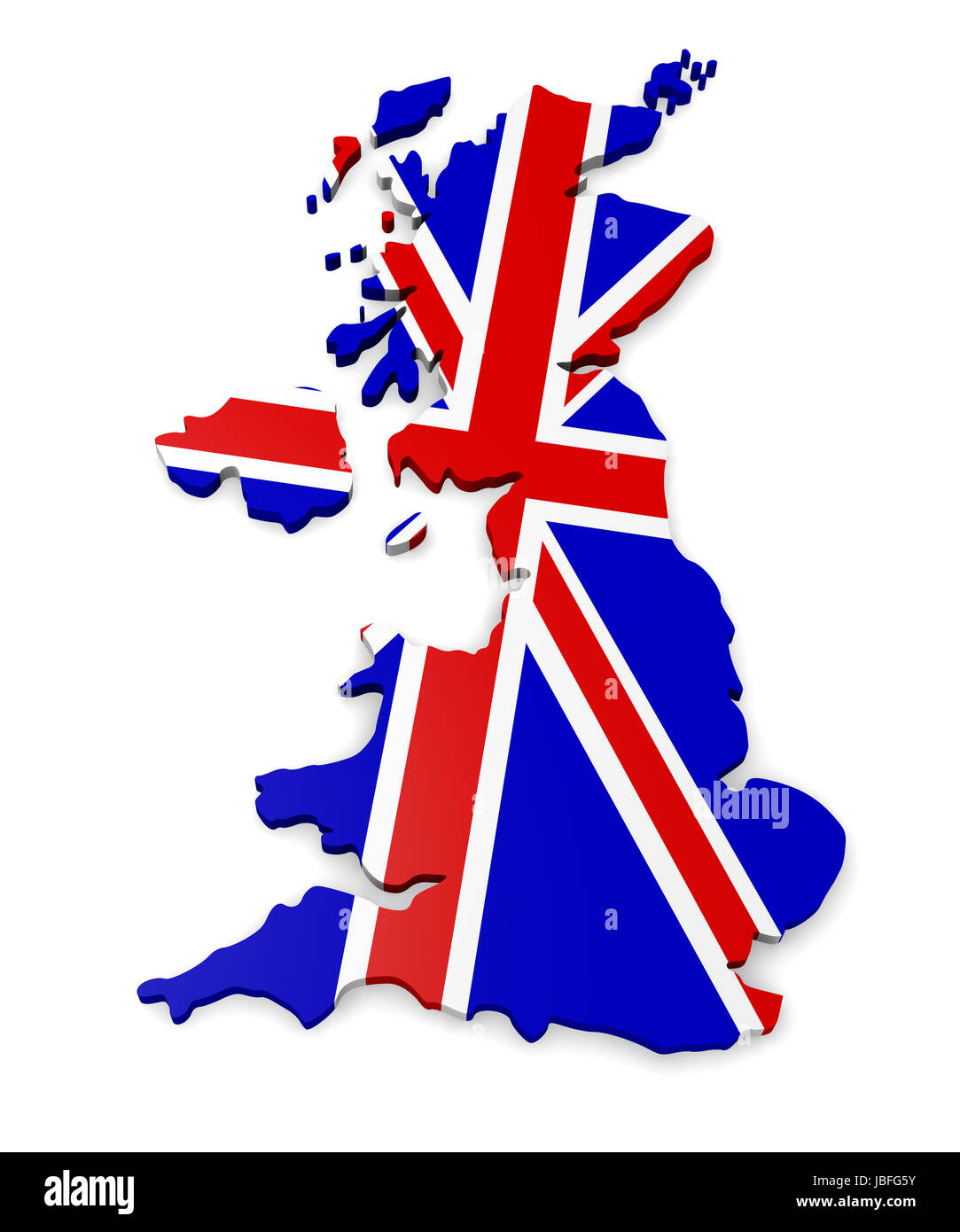 3d map illustration scotland england hi-res stock photography and ...