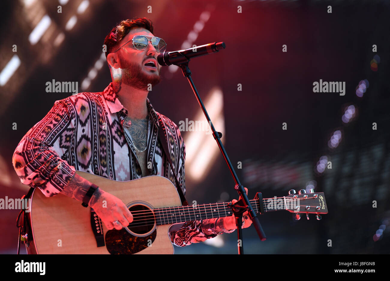 James arthur on stage capital fms summertime ball hi-res stock ...