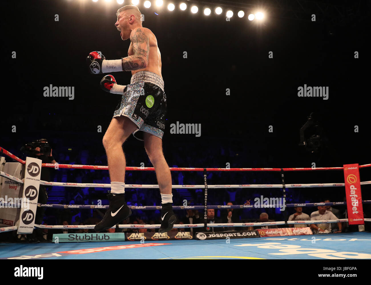 Paul hyland jr celebrates winning hi-res stock photography and images ...