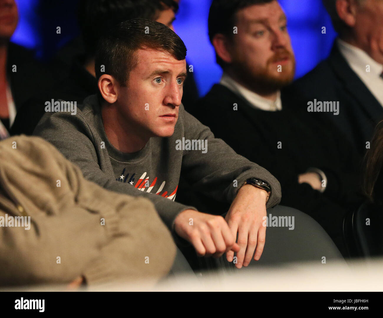 Boxer Paddy Barnes watches the action at Odyssey Arena Belfast. PRESS ...