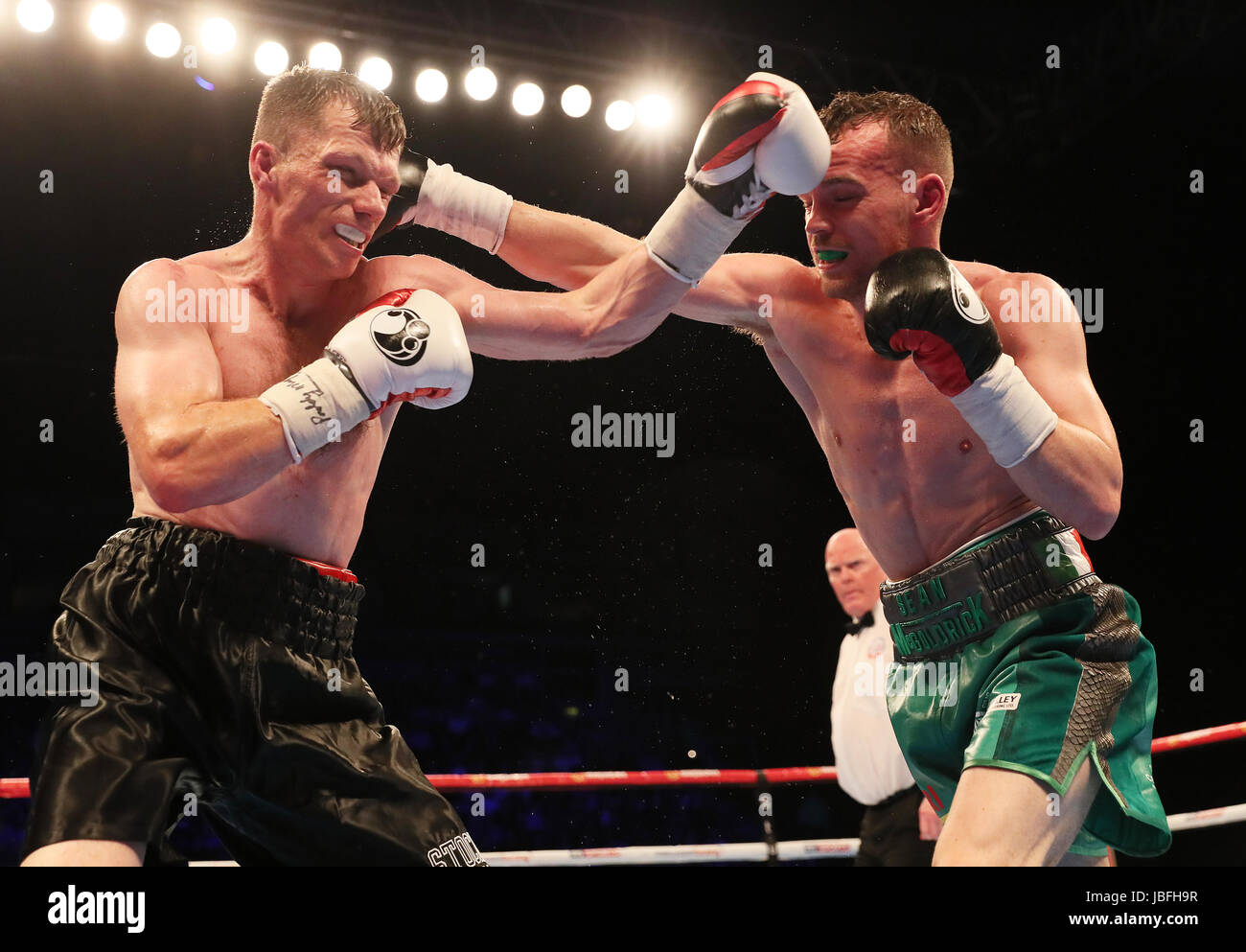 Ricky Starkey (left) and Sean McGoldrick during their Super ...