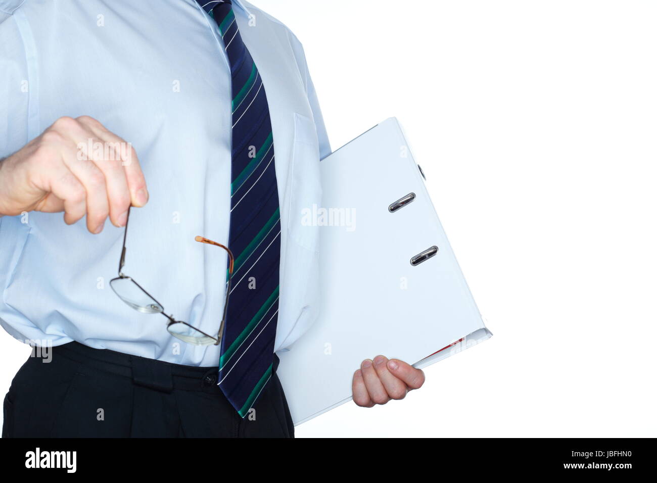 Berater mit Akten Stock Photo - Alamy