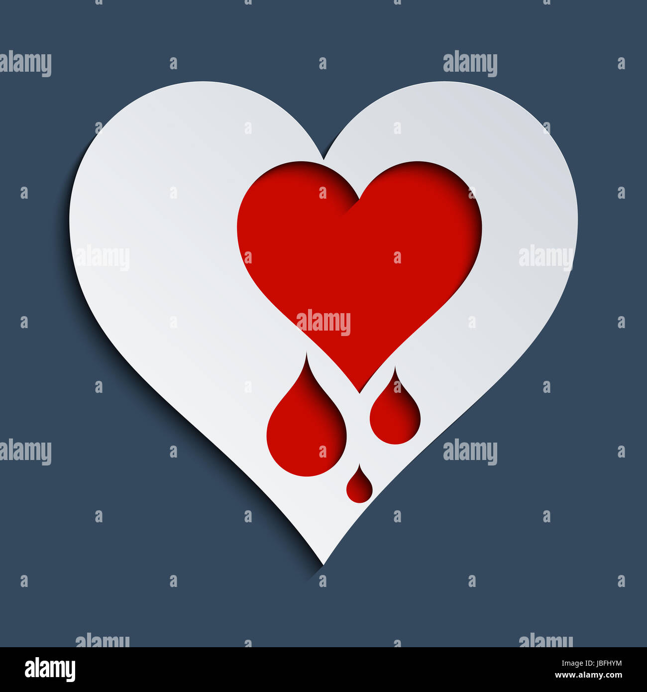 Concept for Heartbleed bug, love and heart health Stock Photo - Alamy
