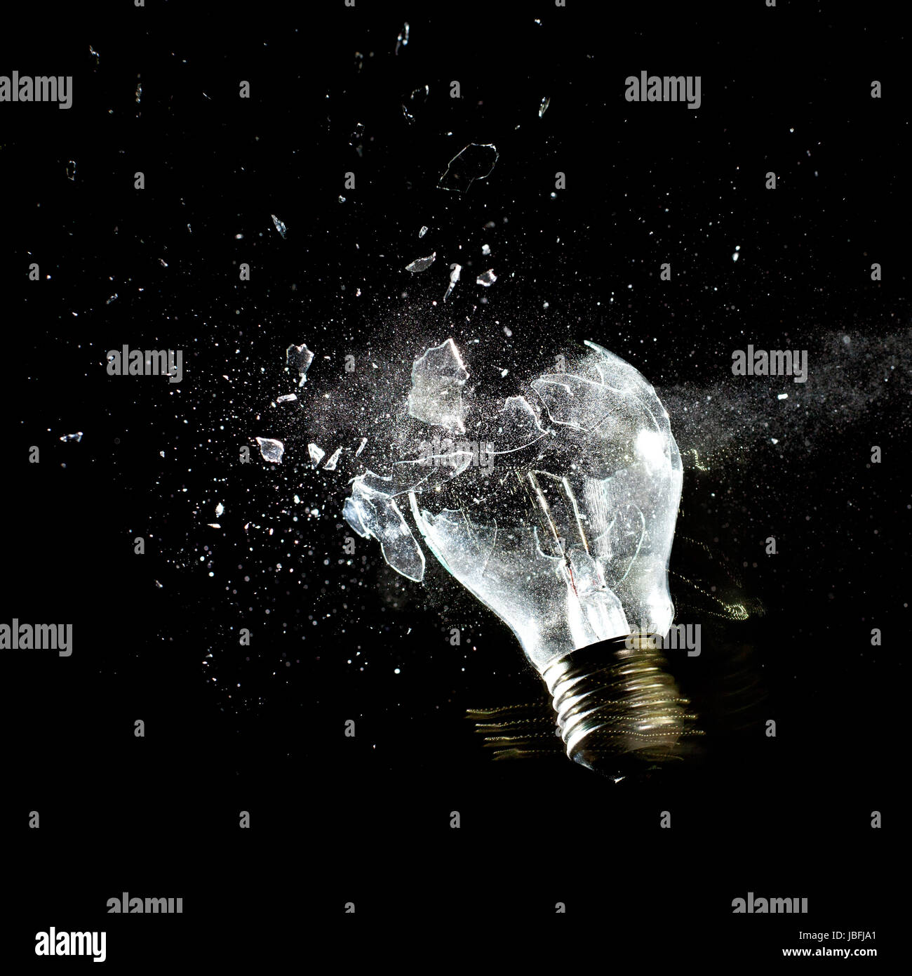close up image of electric bulb explosion Stock Photo - Alamy