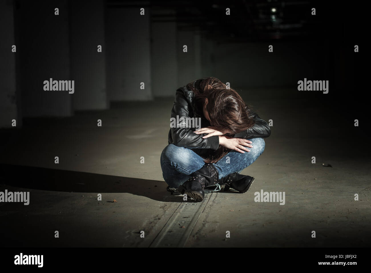 Depressed teenage girl with hands over face Stock Photo - Alamy