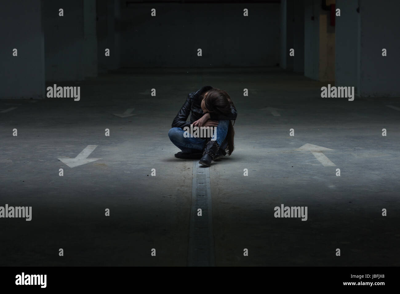 Depressed teenage girl with hands over face Stock Photo - Alamy