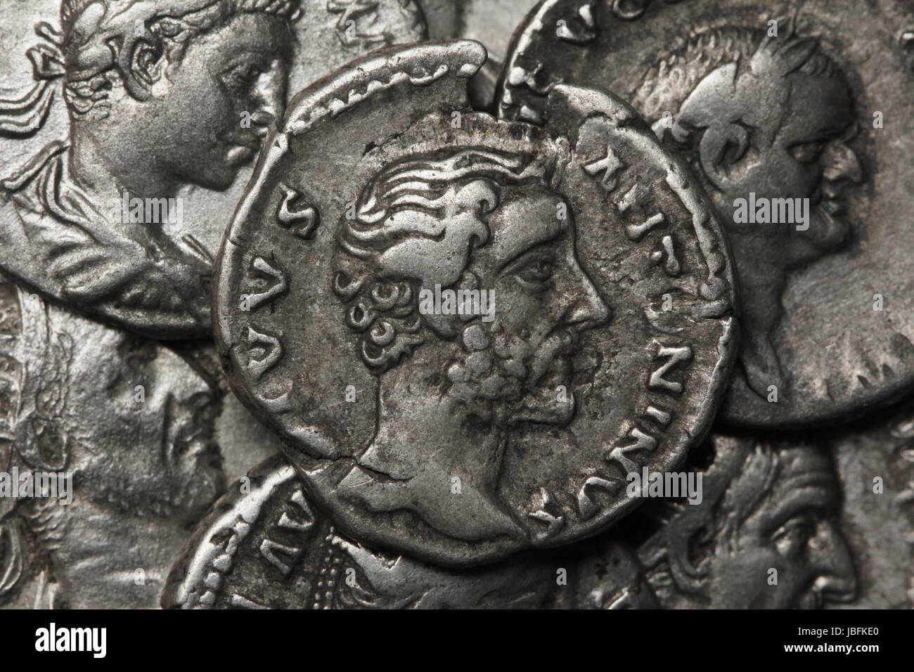Antoninus pius roman emperor silver coin hi-res stock photography and ...