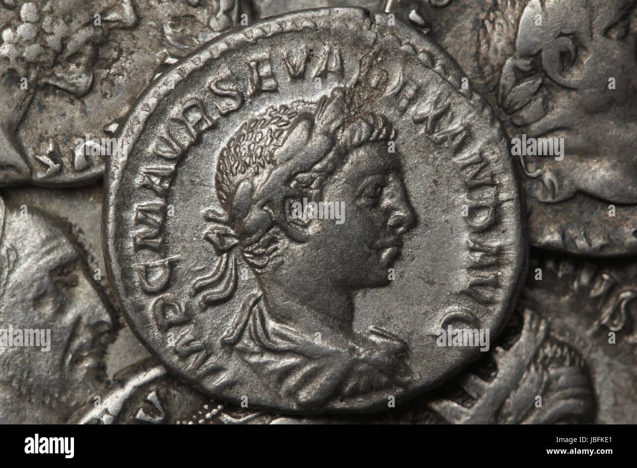 Antoninus pius roman emperor silver coin hi-res stock photography and ...