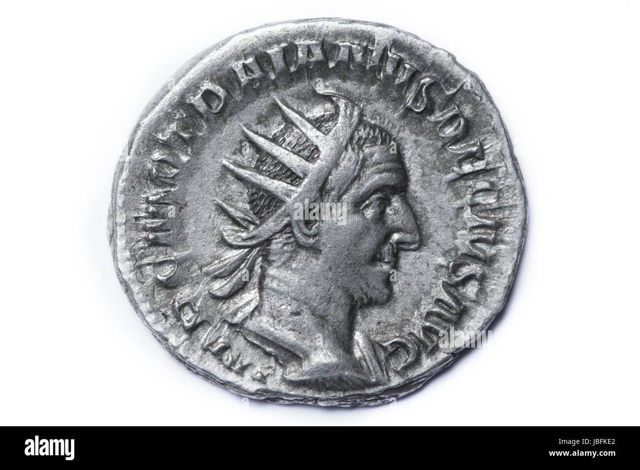 Antoninus pius roman emperor silver coin hi-res stock photography and ...