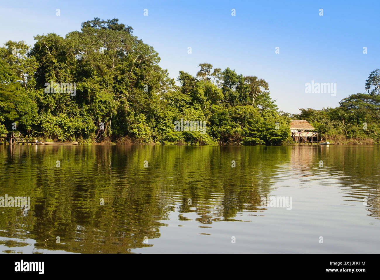 Peru, Peruvian Amazonas landscape. The photo present typical indian ...