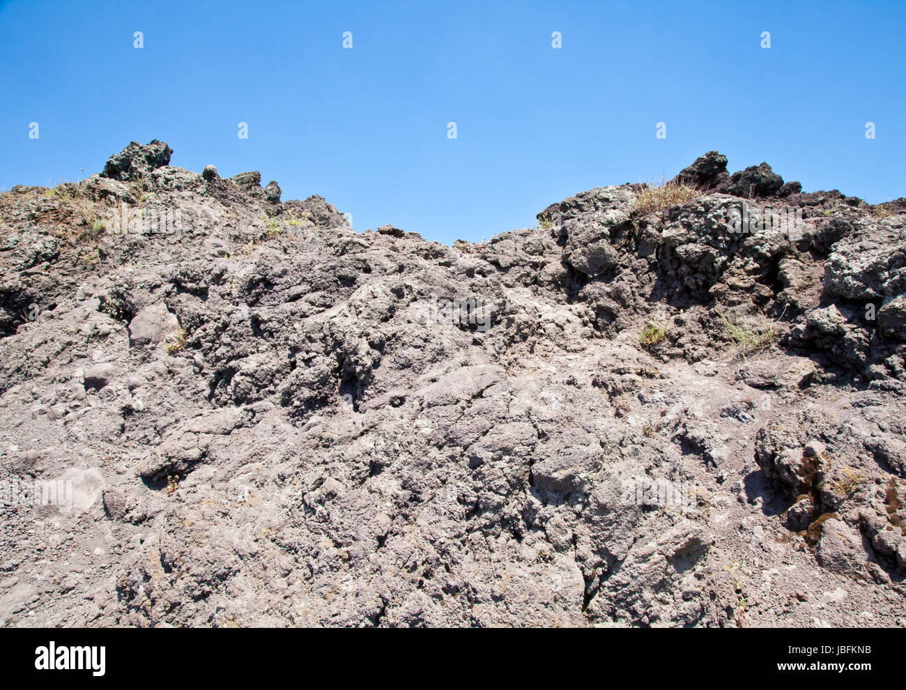 Cold volcanic lava in Vesuvius crater - Naples - Italy Stock Photo - Alamy