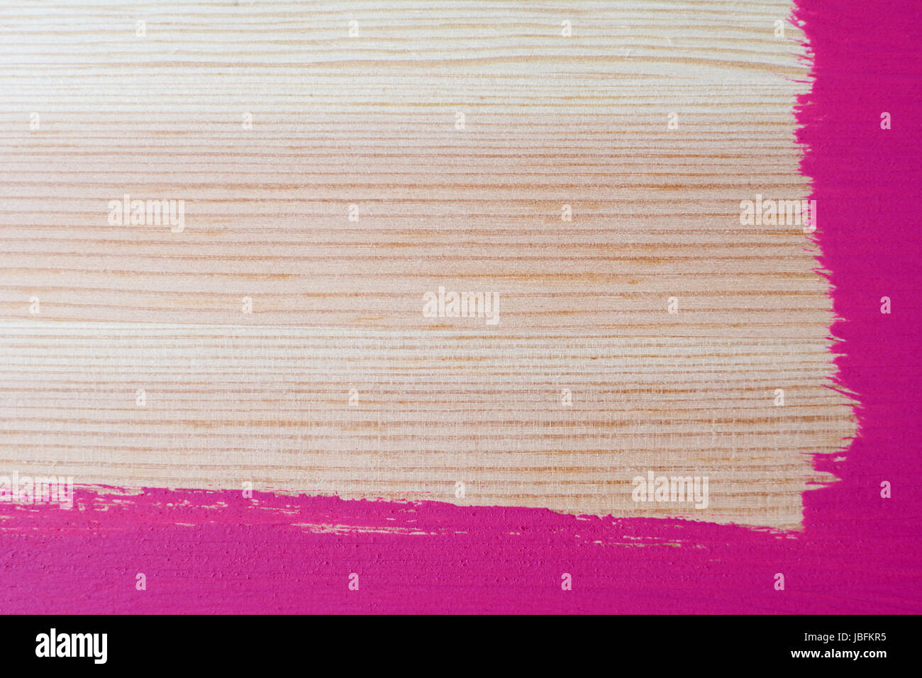 Hand-painted L-shaped border on two sides of a wooden plank with copy ...