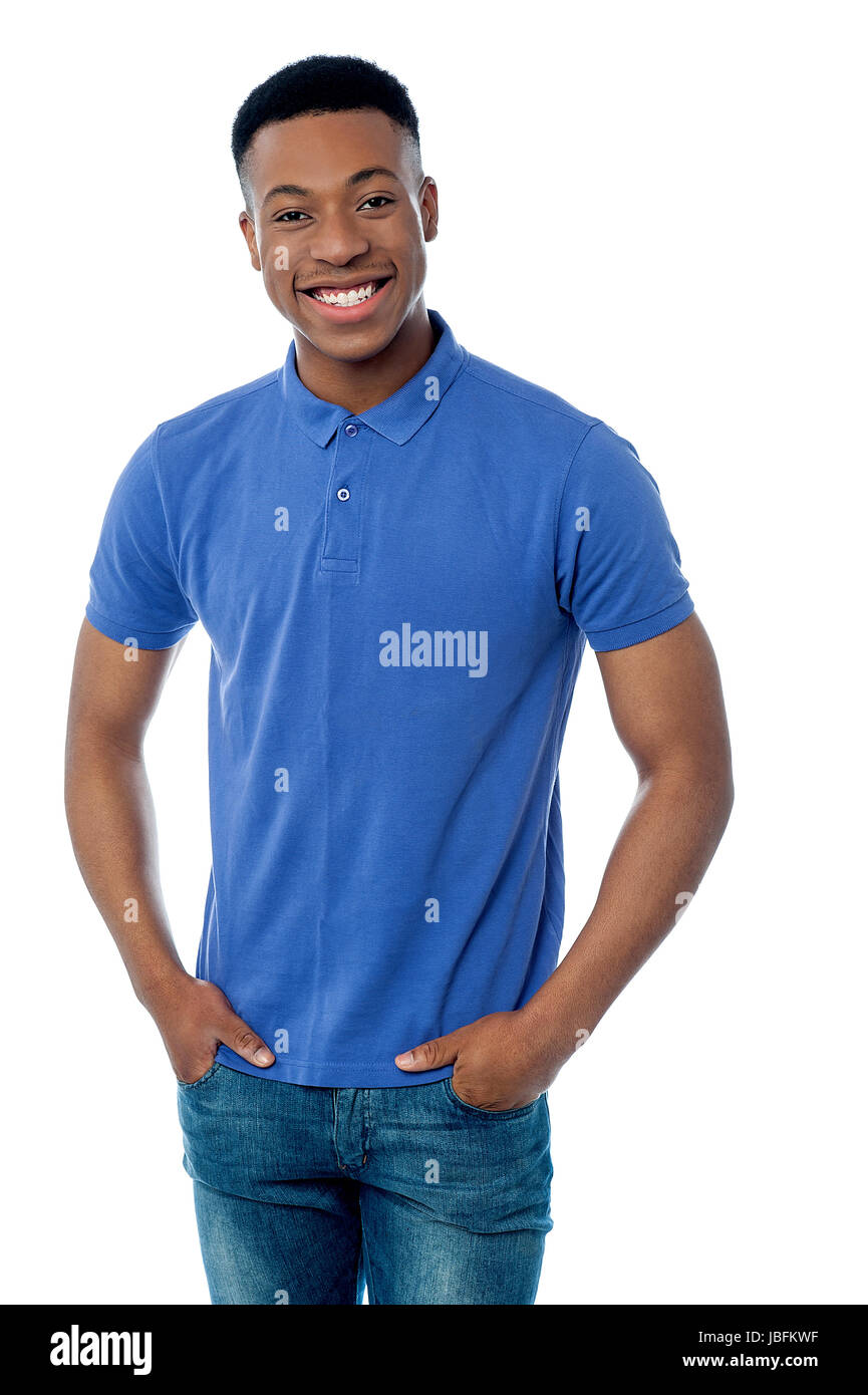 Studio shot of smart young man Stock Photo - Alamy
