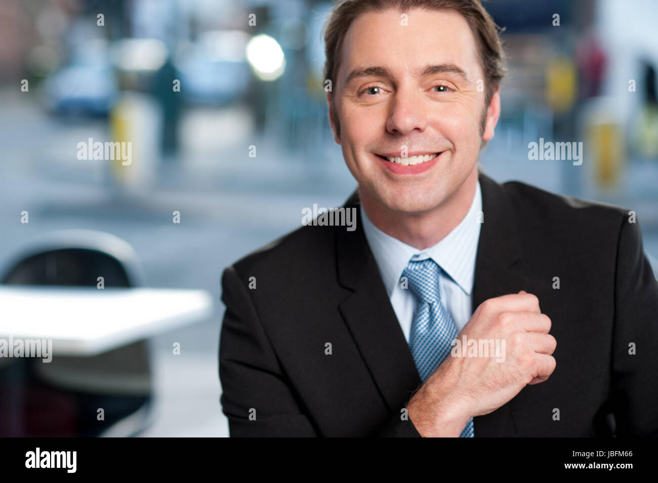 Handsome male manager at cafe Stock Photo - Alamy