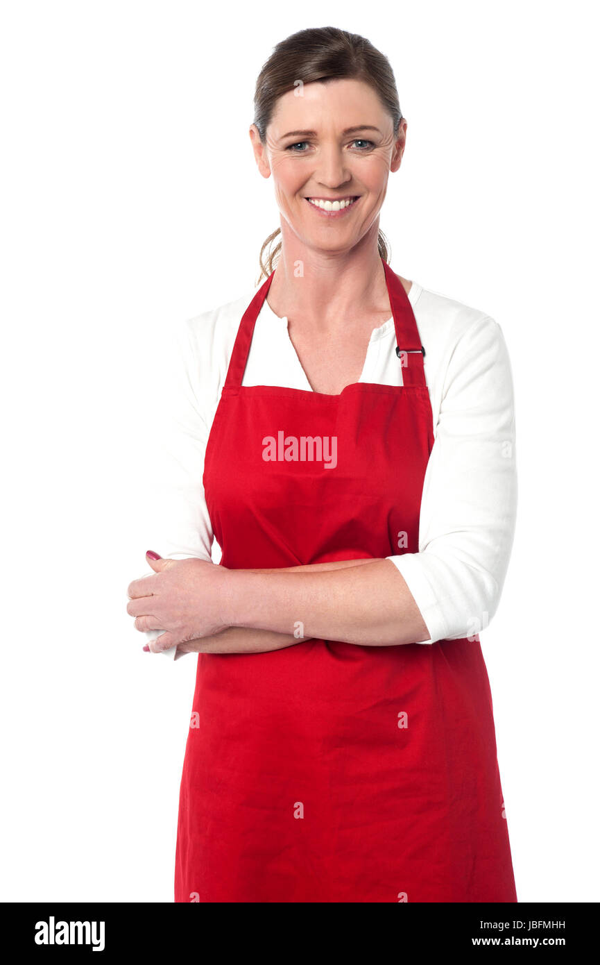 Pretty baker woman posing with confidence Stock Photo - Alamy