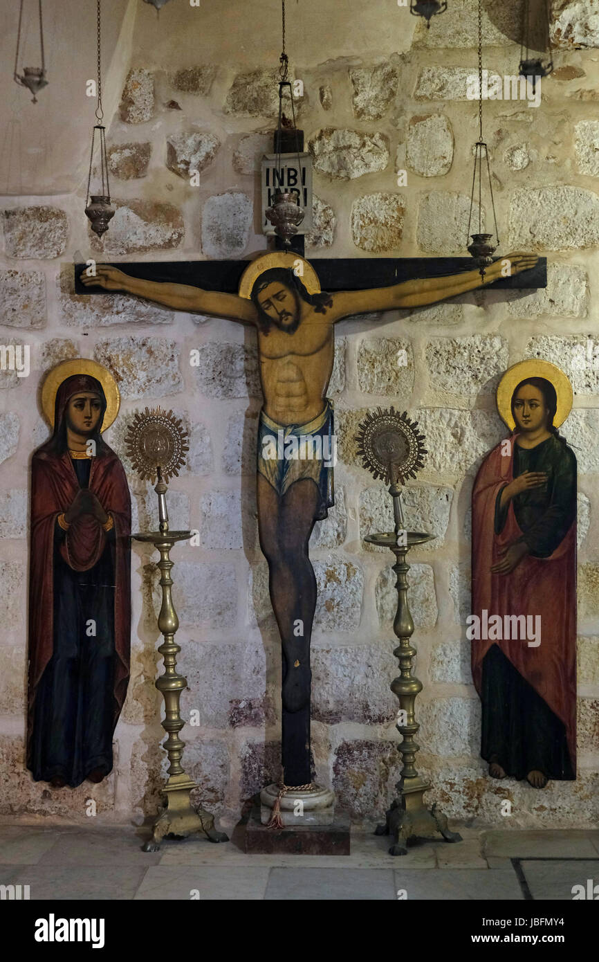 Middle Eastern Jesus On Cross