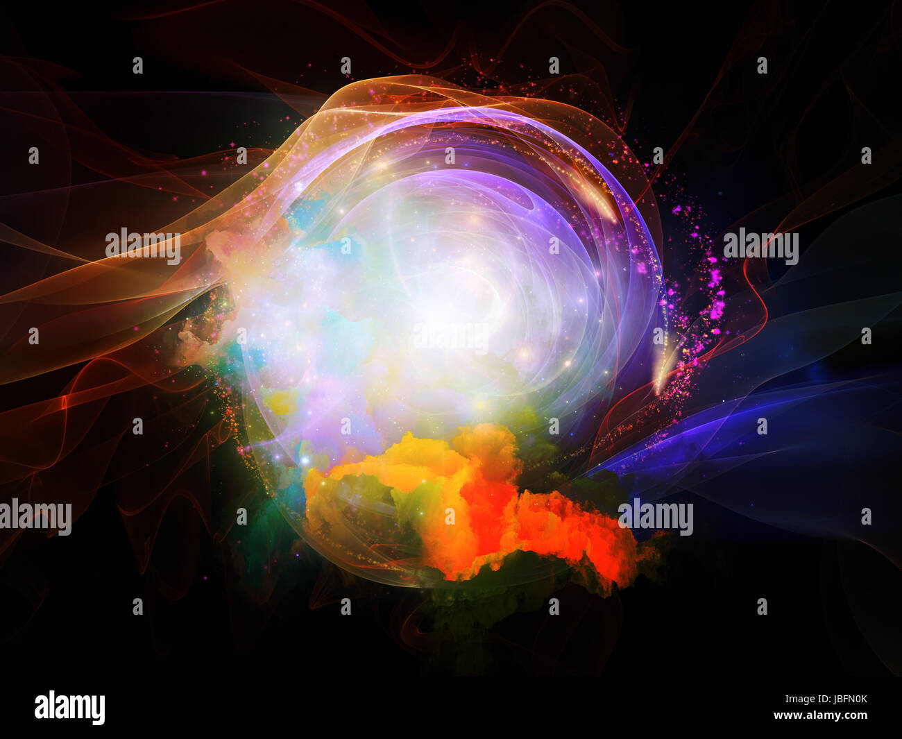 Space Vortex series. Composition of translucent vortex, fractal ...