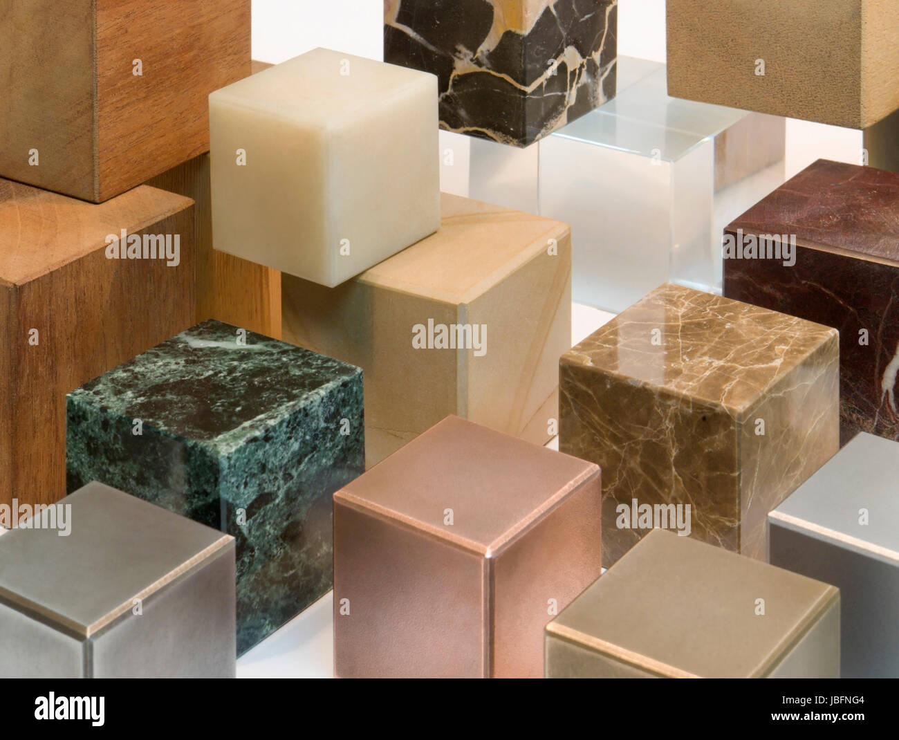 lots of various cubes made of different materials Stock Photo - Alamy