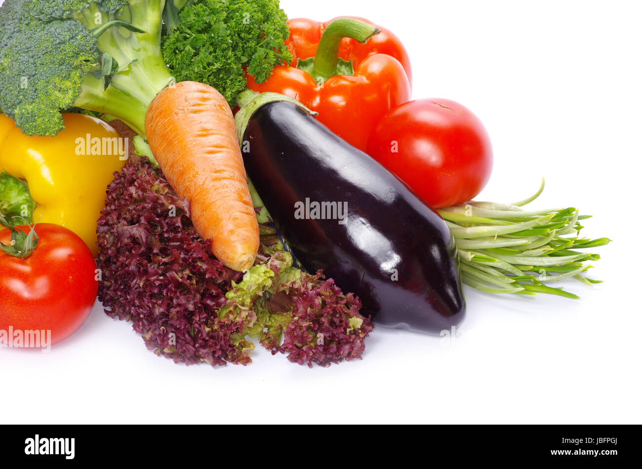 vegetables on the white background Stock Photo - Alamy